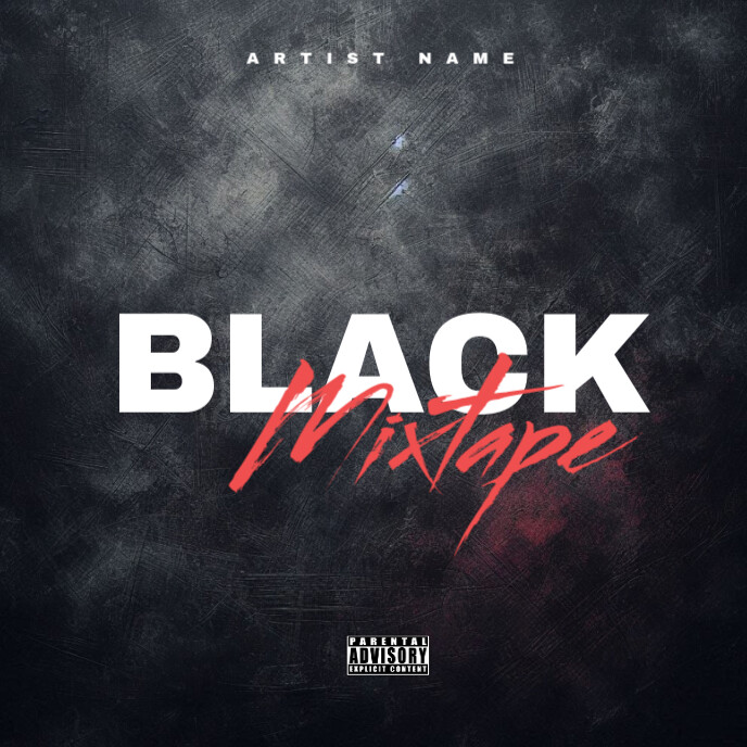 Black Grunge Mixtape Cover Album Cover Template | PosterMyWall