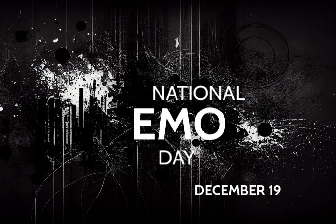 Copy of Black Grunge National Emo Day Poster | PosterMyWall