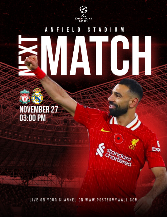 Copy of Black Grunge Next Match Liverpool Pamflet (letter As ...