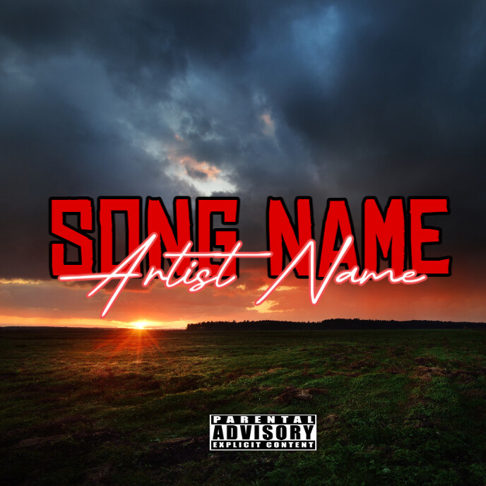 Black Grunge Sunset Mixtape Cover Album Cover Template | PosterMyWall