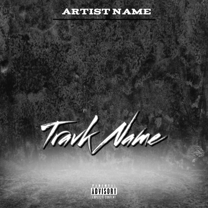 Black Grunge Track Mixtape Album Cover Template | PosterMyWall