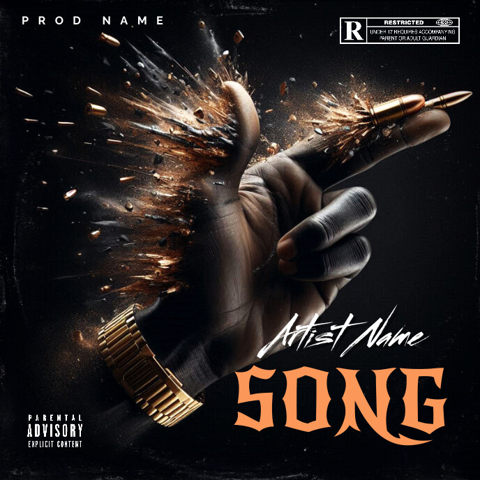 Copy of Black Gun Hand Album Cover | PosterMyWall