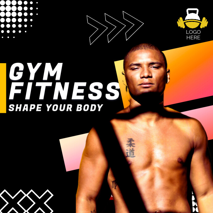 Copy of Black Gym & Fitness Instagram Post | PosterMyWall