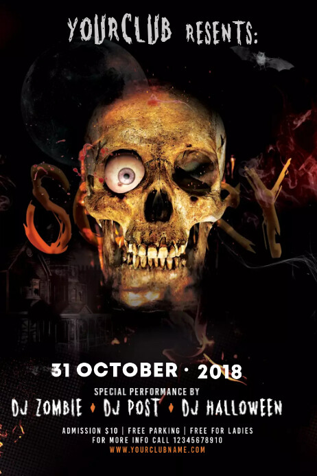 Modèle Black Halloween Spooky Poster | PosterMyWall