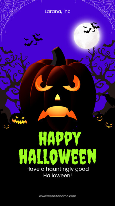 Black Happy Halloween Instagram Story Template | PosterMyWall