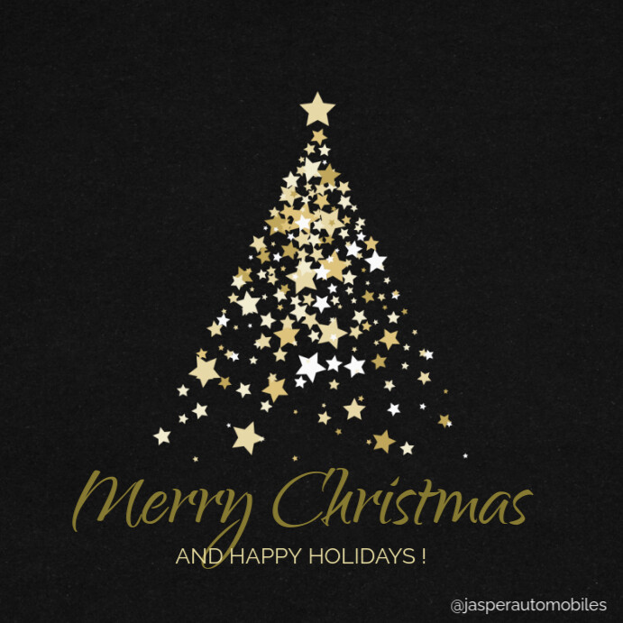 Black Happy Holidays Instagram Post Template | PosterMyWall