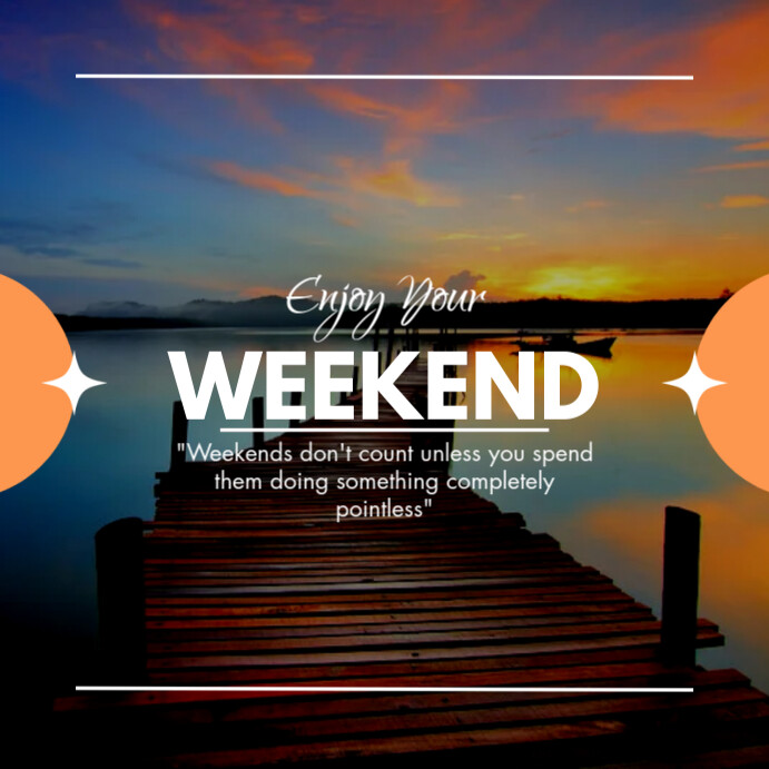 Copy of Black Happy Weekend Instagram Post | PosterMyWall