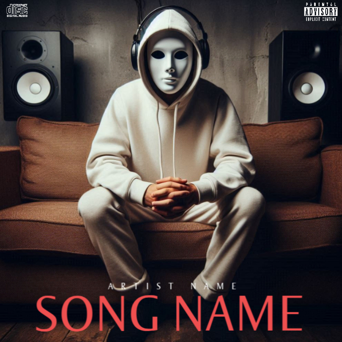 Black Headphone Mixtape Album Cover Album Cover Template | PosterMyWall