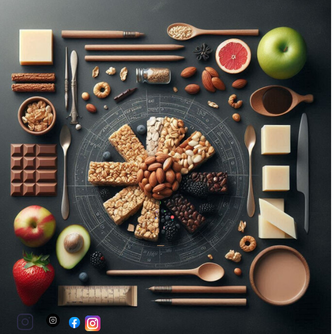 Black Healthy Homemade Granola Bars Album Cover เทมเพลต | PosterMyWall