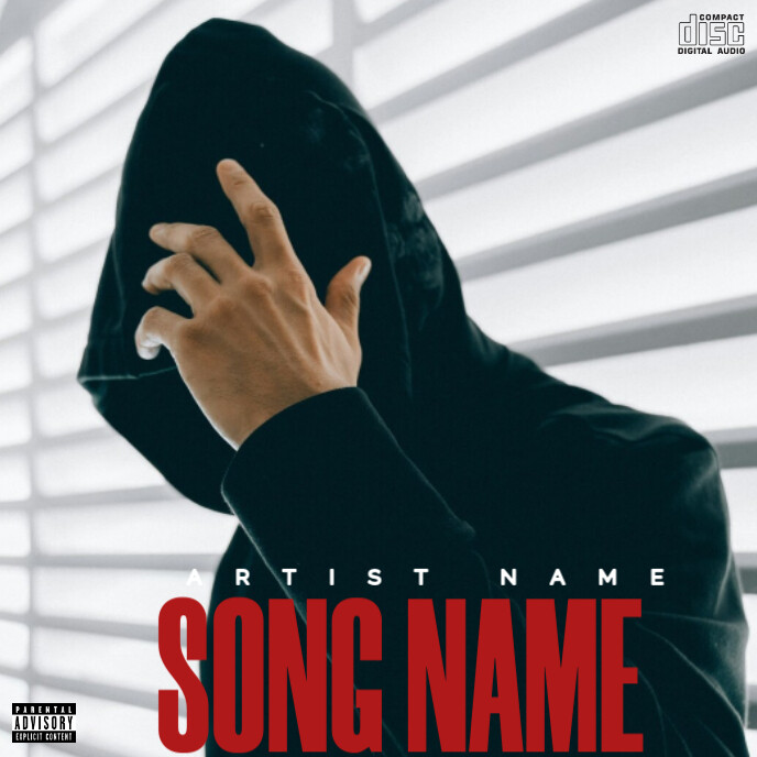 Black hidden face mixtape album cover Template | PosterMyWall