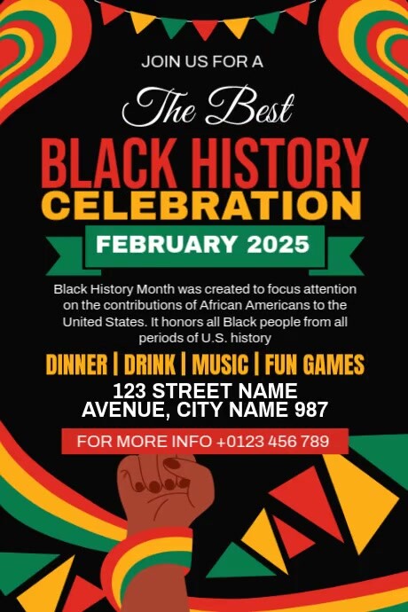 Black History Celebration Ads Template | PosterMyWall