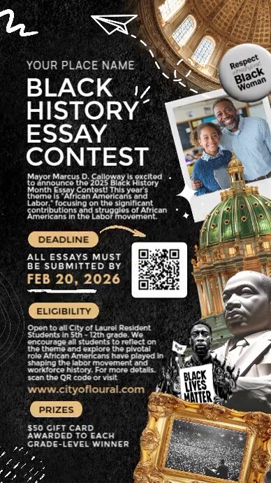 Black History Essay Contest Display Template | PosterMyWall