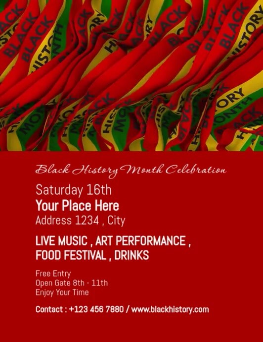 BLACK HISTORY FLYER DESIGN Template | PosterMyWall