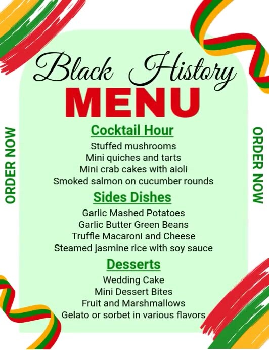 Black History Menu Template | PosterMyWall