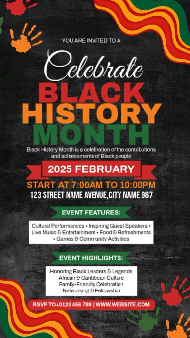 Black History Month Celebration Ads Template | PosterMyWall