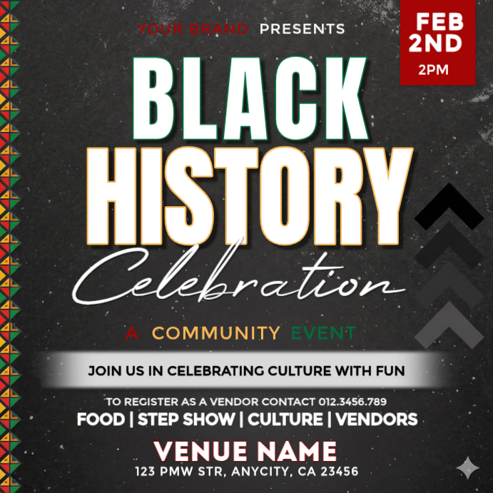 Black History Month Celebration Event Flyer Template | PosterMyWall