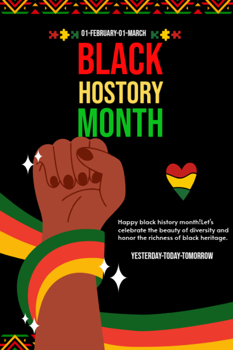 Plantilla de Black History Month Celebration template 2026 | PosterMyWall