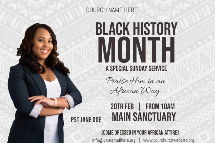 black history month church service Template | PosterMyWall