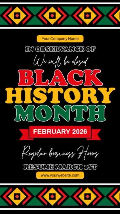 Black History Month Close Ads Template | PosterMyWall