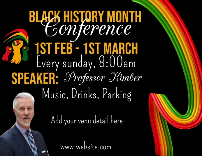 black history month conference flyer Template | PosterMyWall