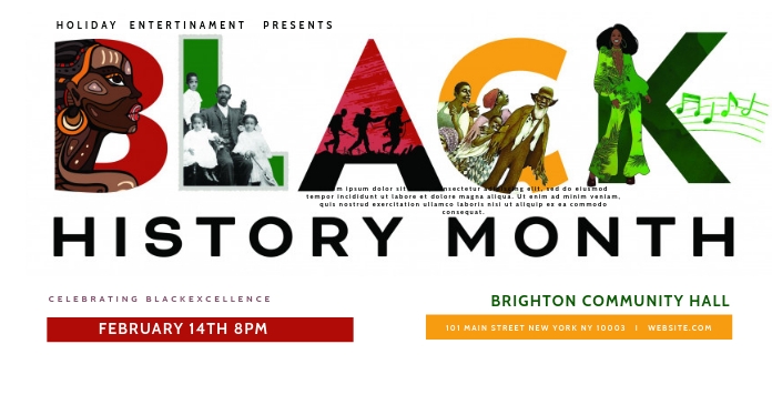 Black History Month Cultural Event facebook Template | PosterMyWall