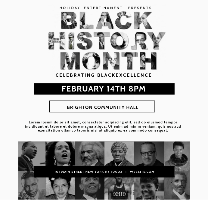 Black History Month Cultural Event Flyer Template | PosterMyWall