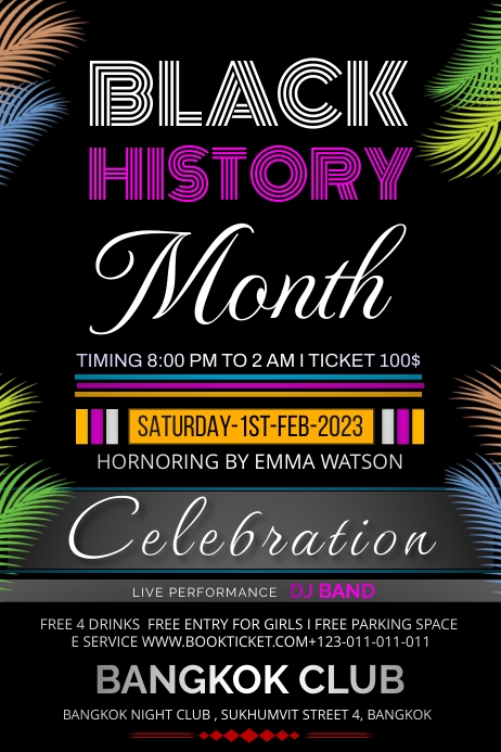 black history month event celebration flyer Template | PosterMyWall