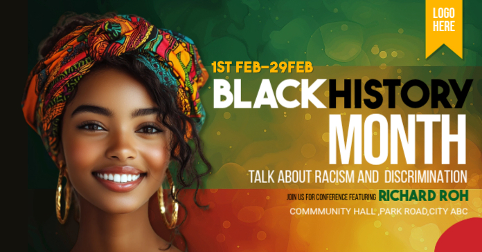 Black History Month Facebook Shared Image Template | PosterMyWall
