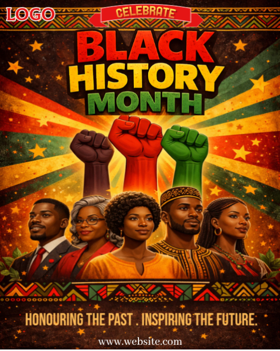 Black history month flyer Template | PosterMyWall
