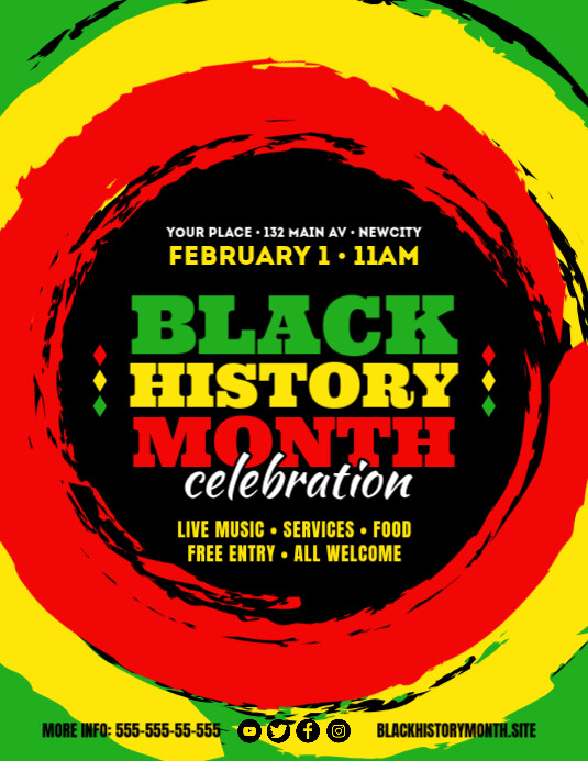 Black History Month Flyer Template | PosterMyWall