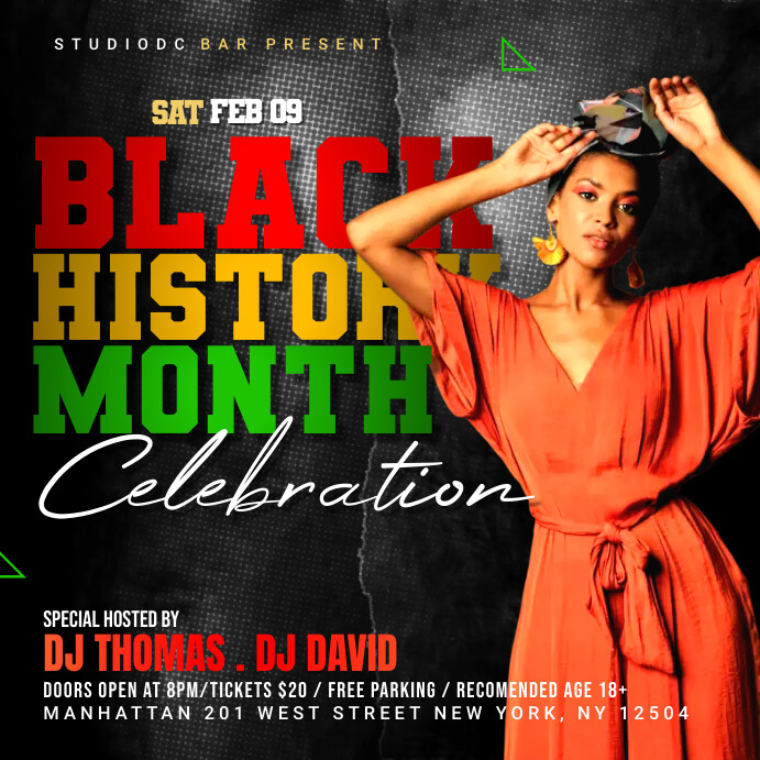 Black History Month flyer Template | PosterMyWall