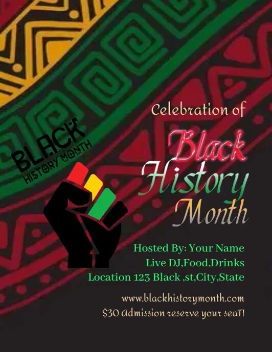 BLACK HISTORY MONTH FLYER DESIGN Template | PosterMyWall
