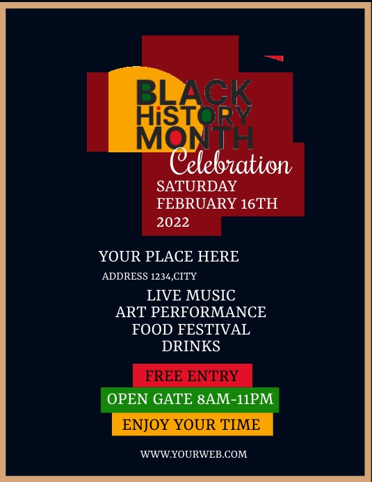 Copy of BLACK HISTORY MONTH FLYER DESIGN | PosterMyWall