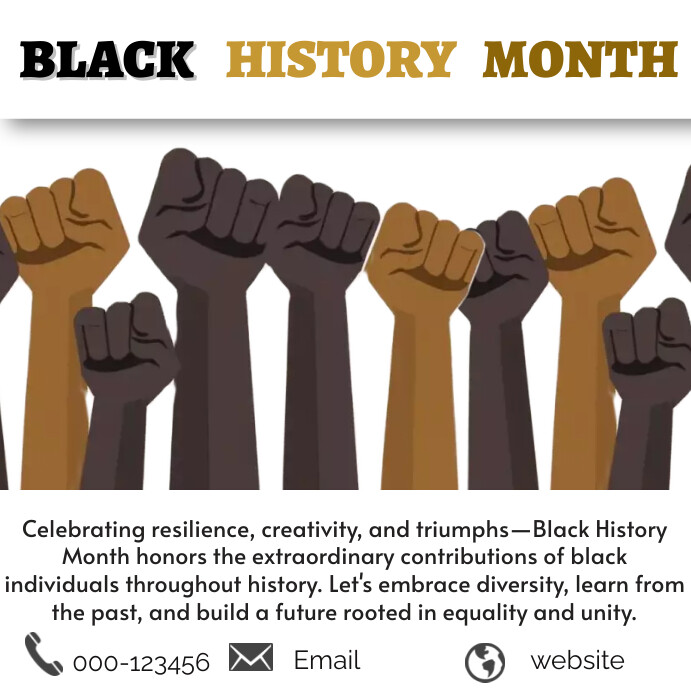 Black history month flyer template | PosterMyWall