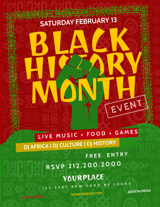 Black History Month Flyer Template | PosterMyWall