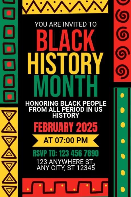 Black History Month Invitation Template | PosterMyWall