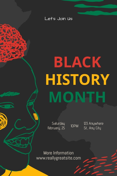 Plantilla de Black History Month Invitation Poster | PosterMyWall