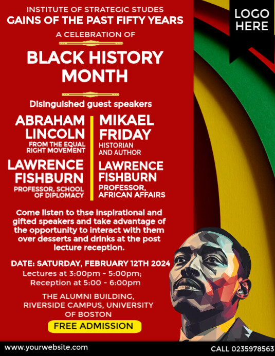 black history month lecture Template | PosterMyWall