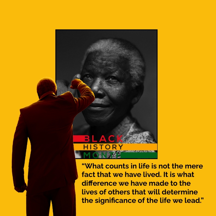 Black History Month Mandela Template | PosterMyWall