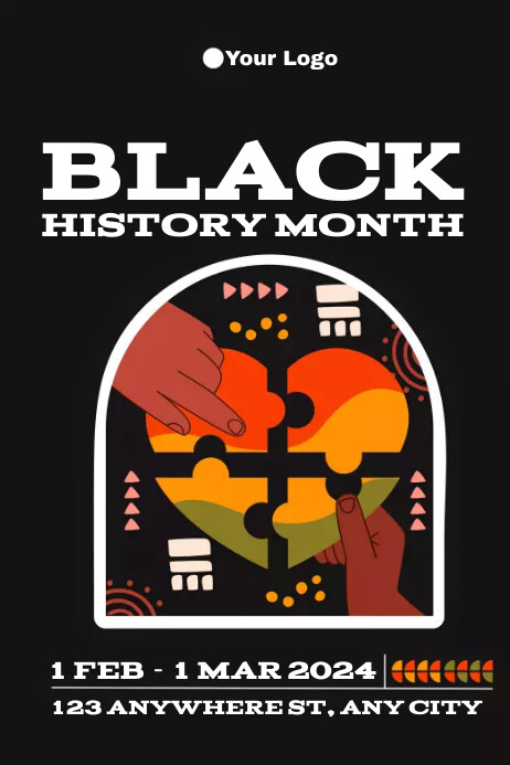 Black history month poster Template | PosterMyWall