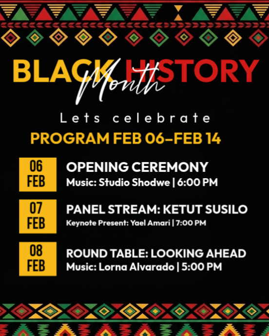 Black History Month Program Poster Template | PosterMyWall