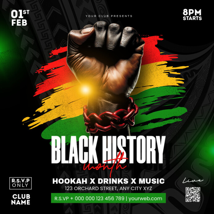 black history month social media post Template | PosterMyWall