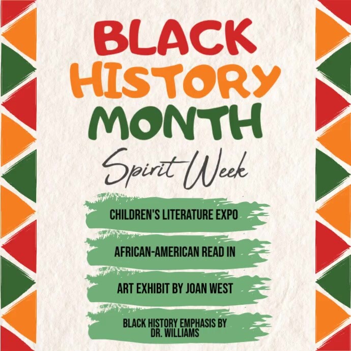 Black History Month Spirit Week Template | PosterMyWall