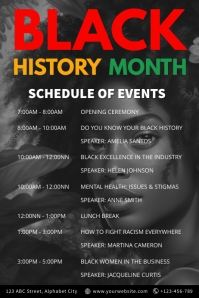 Plantilla De Programa De Historia Negra