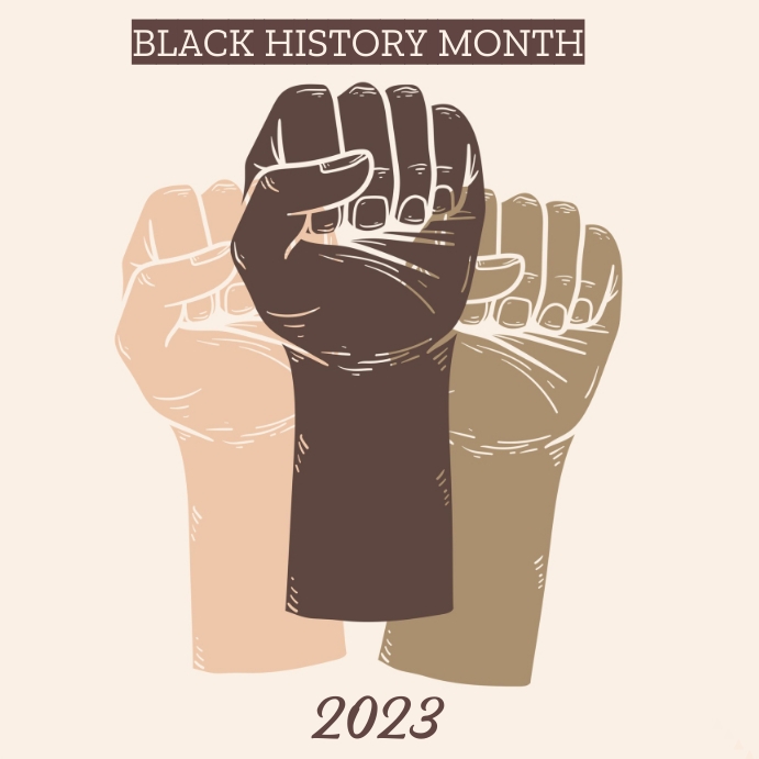 Black history month three hands template | PosterMyWall