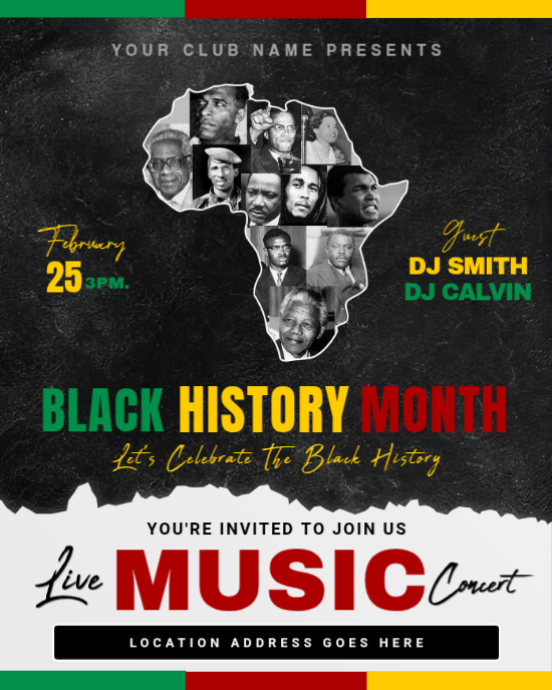 Plantilla de black history music party | PosterMyWall