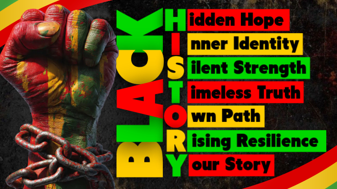 Black History: Power, Strength, Identity Template | PosterMyWall