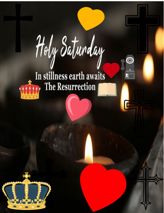Black Holy Saturday Flyer (us Letter) Template | PosterMyWall