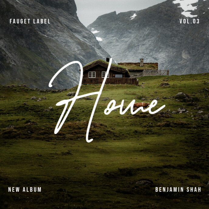 Black Home Album Cover Template | PosterMyWall