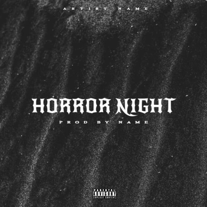 Modèle Black Horror Album Cover Album Cover | PosterMyWall